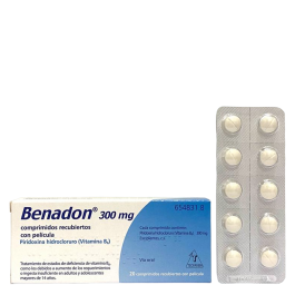 Benadon 300 mg 20 Comprimidos para deficiencia de vitamina B6| FarmaSoler