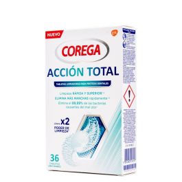Corega Acción Total Tabletas Limpiadoras Para Prótesis Dentales 36Uds ...