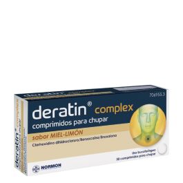 Deratin Complex 30 Comprimidos para Chupar Sabor Miel Limón| Farmasoler