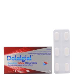 Dolalgial Ibuprofeno Cafeína 400mg/100mg 12 Comprimidos Sanofi| Farmasoler