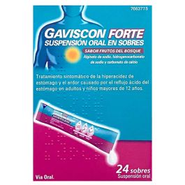 Gaviscon Forte 24 Sobres Suspensión Oral Sabor Frutos del Bosque ...