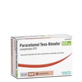 Paracetamol Teva 650mg 20 Comprimidos| Farmasoler