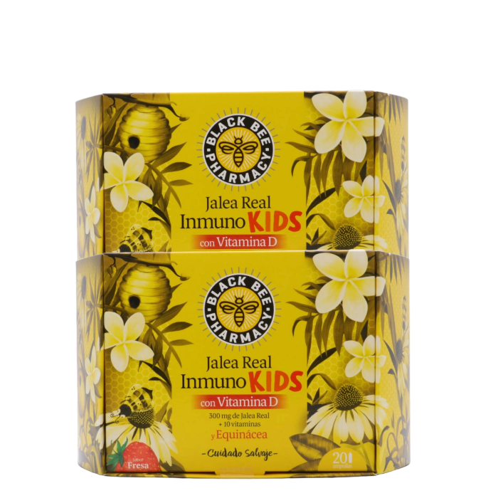 Black Bee Jalea Real Inmuno Kids 20+20 Ampollas Duplo | Farmasoler