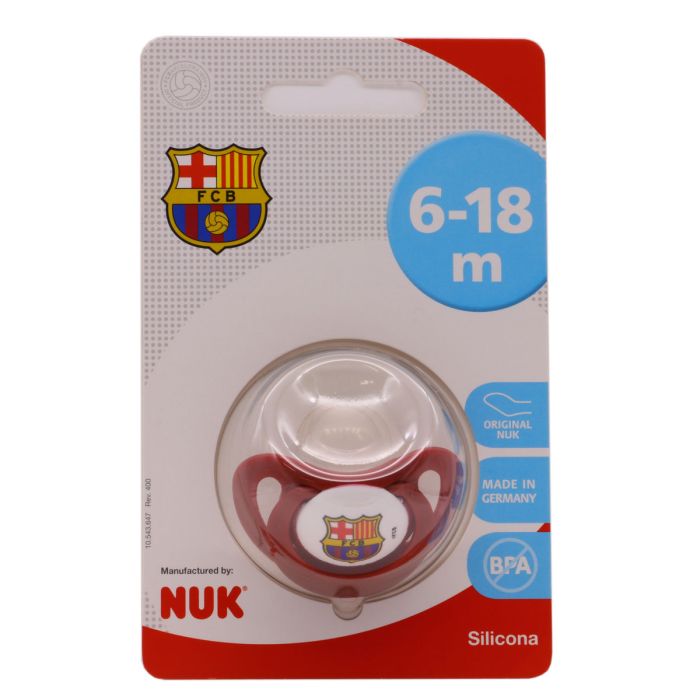 Nuk FC Barcelona Chupete Silicona 6-18M| FarmaSoler