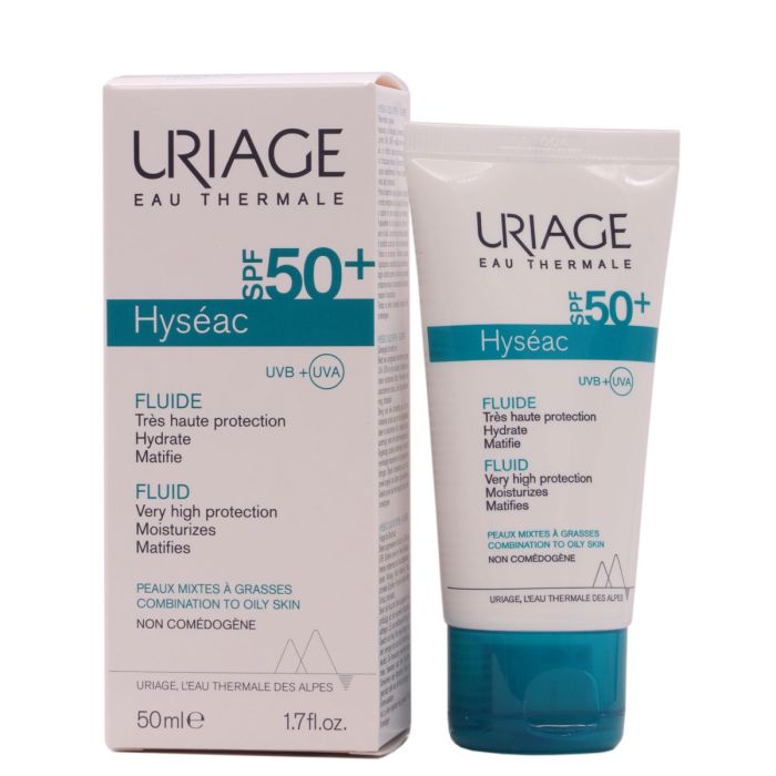Uriage Hyseac Fluído SPF50+ Oil Free Pieles Mixtas a Grasas 50ml solar| FarmaSoler