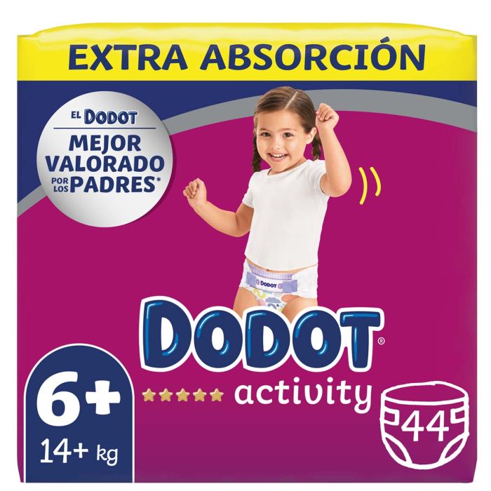 Dodot Activity +14Kg Talla 6+ 44 Pañales| Farmasoler