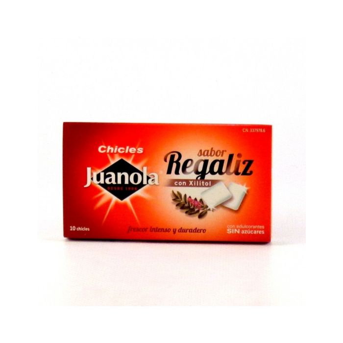 Juanola Chicles Sabor Regaliz con Xilitol 10uds