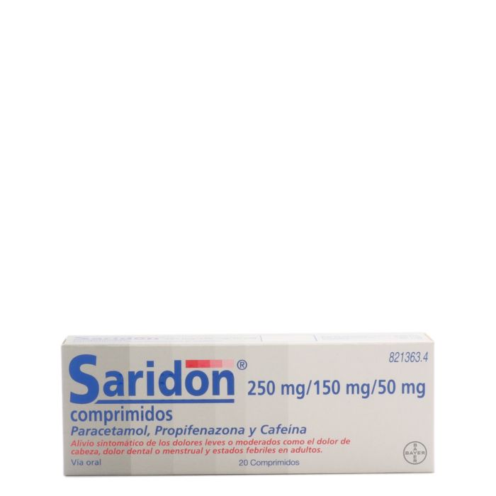 Saridon 20 Comprimidos Bayer| FarmaSoler
